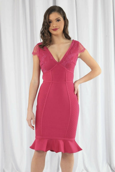 Double Second Pink Flip Hem Lace Bandage – Tradegala